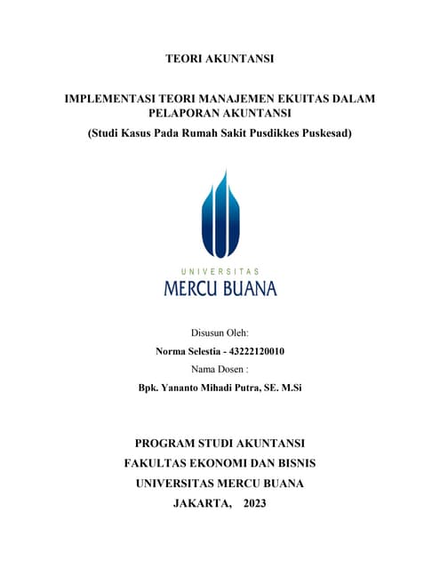 Kunci jawaban bab 6 teori akuntansi suwardjono | PDF