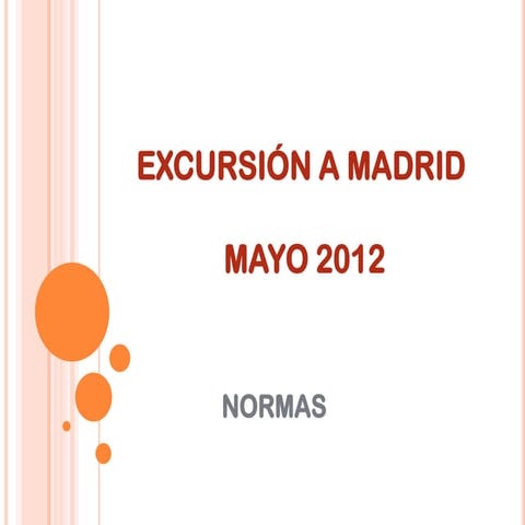 Normas excursión a madrid | PDF