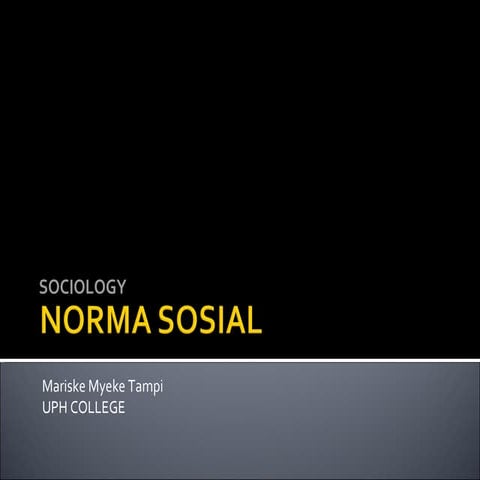 Sociology - Social Norm in Indonesia | PPT