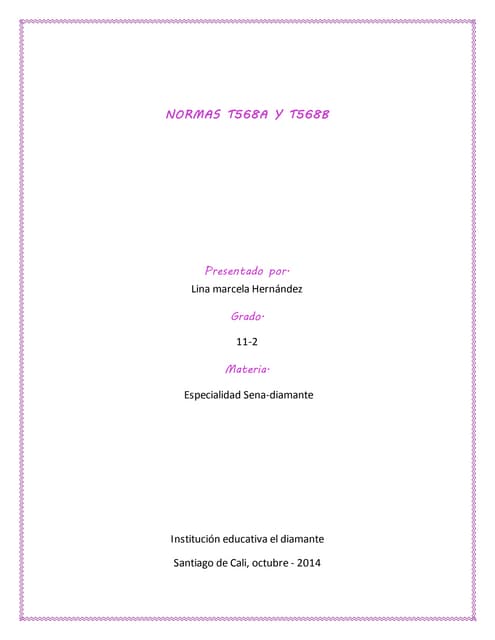 NORMAS T568A/T568B | PDF