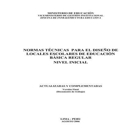 Norma tecnica inicial_ago2006 | PDF