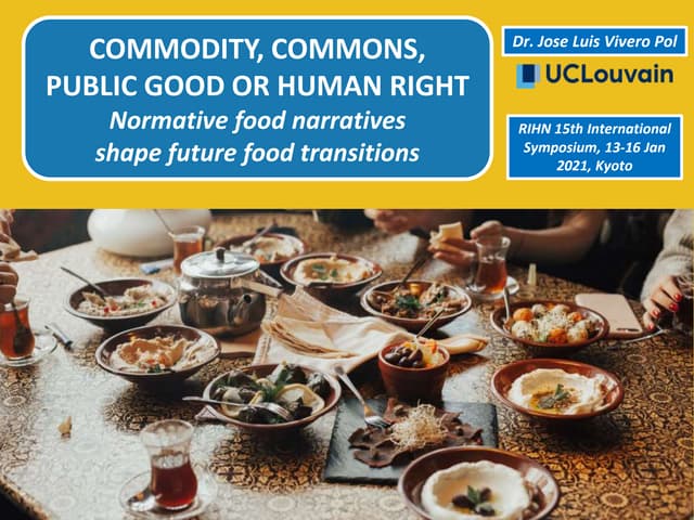Normative food narratives shape future food transitions | PPT Normative food narratives shape future food transitions | PPT