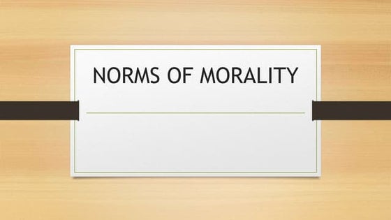 Norms of Morality | DOCX