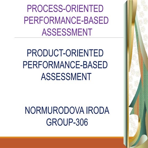 product-oriented performance based assessment | PPT