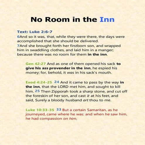 No Room in the Inn | DOCX
