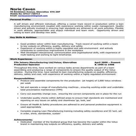 Norrie caven cv | PDF