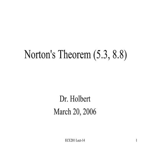 Nortans Theorem | PPT