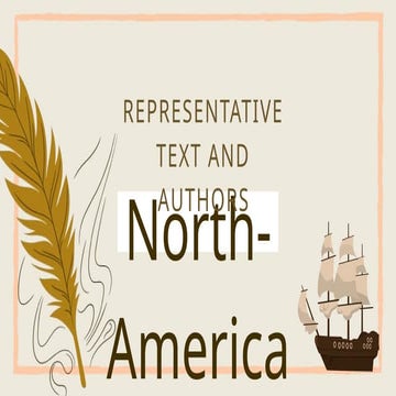 Representative Texts and authors North-America.pptx | Fiction | Books ...