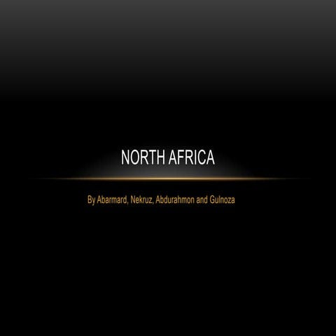 North africa powerpoint presentation for geography | PPTX