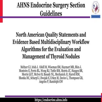 North American quality statements and evidence based multidisciplinary ...