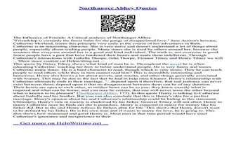 Northanger Abbey Quotes