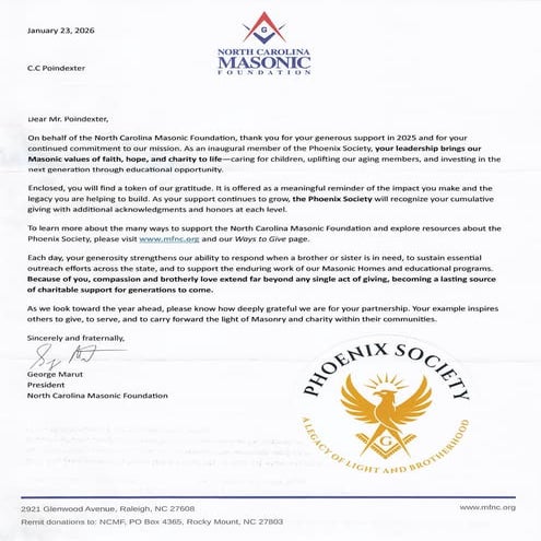 North Carolina Masonic Foundation - C. Constantin Poindexter | PDF