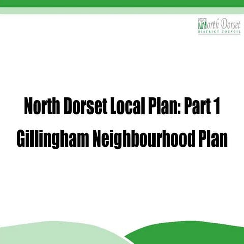 North Dorset DC Neighbourhood Planning presentation | PPTX