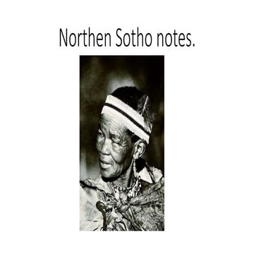 Northen sotho notes. | PPTX