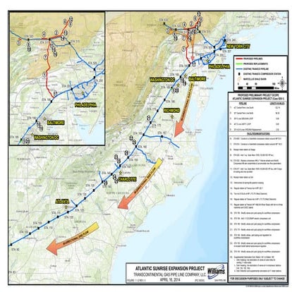 Williams Transco Atlantic Sunrise Project Map | PDF