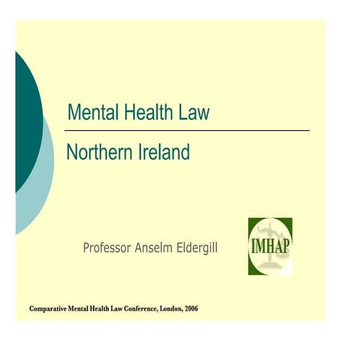 Northern ireland mental health law 2009 | PDF