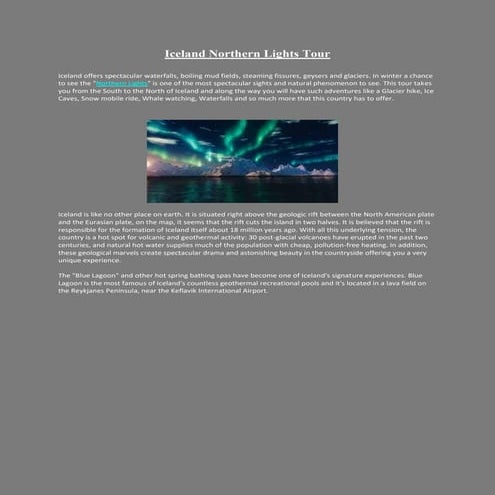 Your Guide to the Northern Lights | PDF
