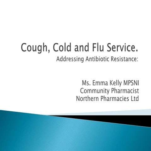 Northern pharmacies cough cold flu service via Diagnostics | PPTX