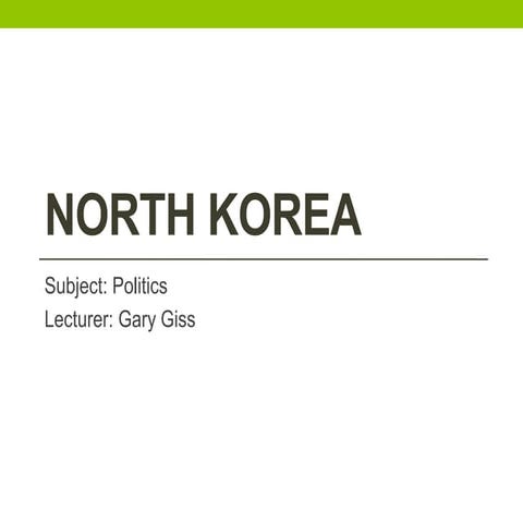 North korea ppt | PPTX