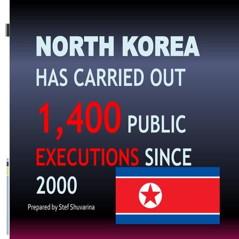 North korea has carried out 1,400 public executions | PPTX | Politics