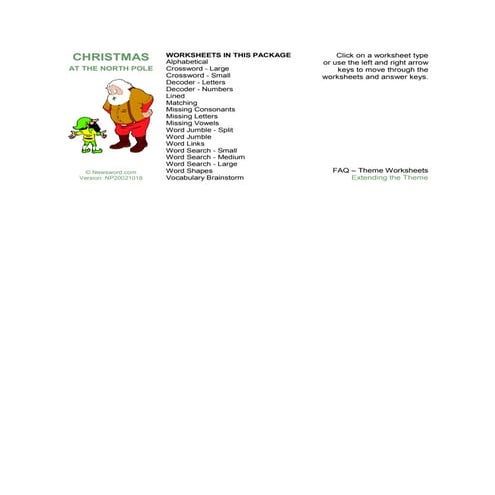 North Pole Worksheets | PPT