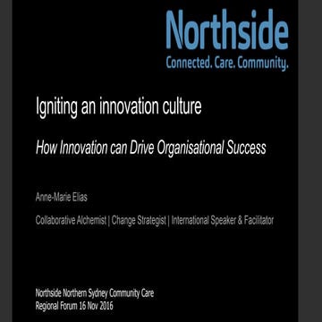 Northside comunity care forum 2016 | PPTX