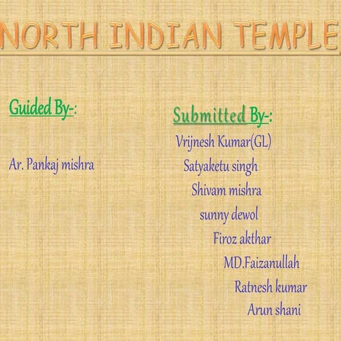 North indian temple | PPTX