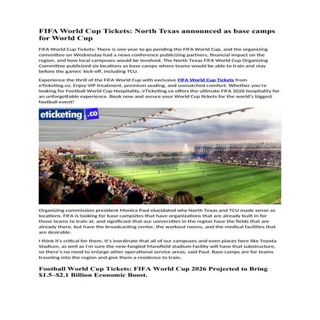 North Texas announced as base camps for 2026 FIFA World Cup.docx