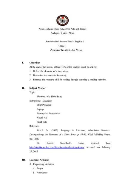 Elements-of-a-short-story.pdf Exposition, Rising Action, Climax ...