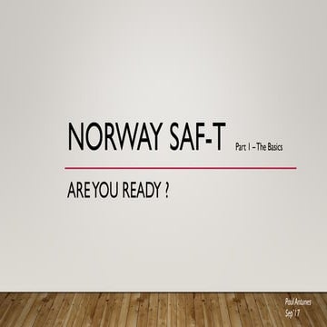 Norway SAF-T Part 1 | PDF