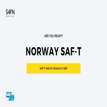Norway SAF-T SOLUTION IN SAP | PPT