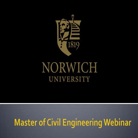 Norwich University Master Of Civil Engineering Webinar | PPTX ...