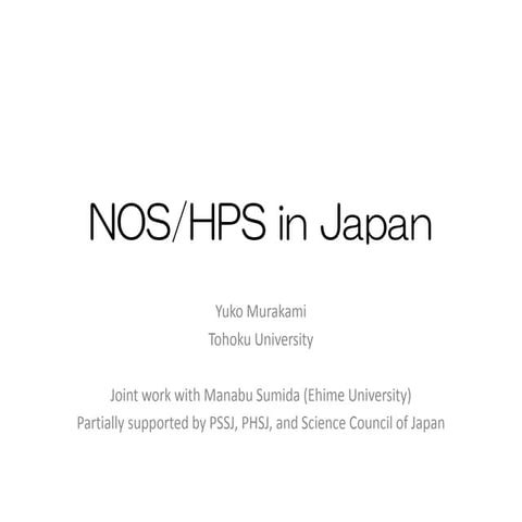 NOS/HPS in Japan | PDF