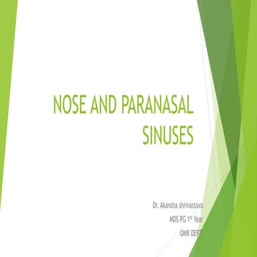 NOSE AND PARANASAL sinuses PPT & diagrams | PPTX