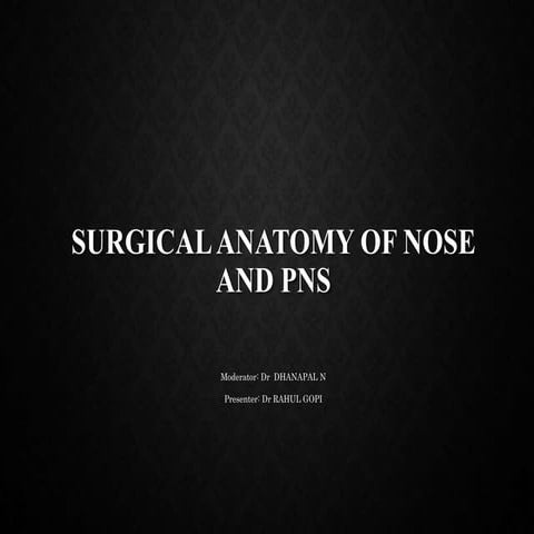 Anatomy of Nose and PNS | PPTX