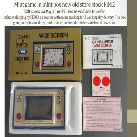New Old Store stock Fire Widescreen Nintendo game & watch | PDF