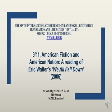 9/11, American Nation and Fiction: A Reading of Eric Walter’s We All ...