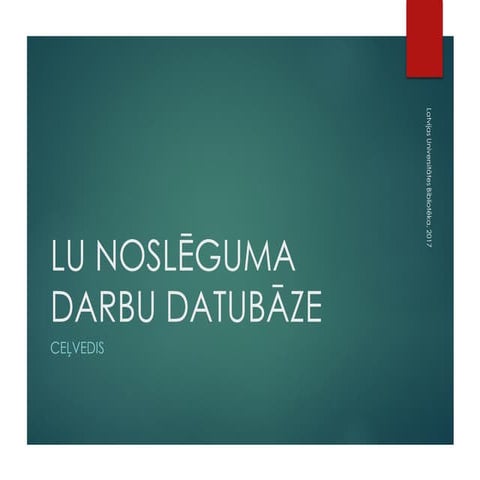 LU noslēguma darbu datubāze | PDF