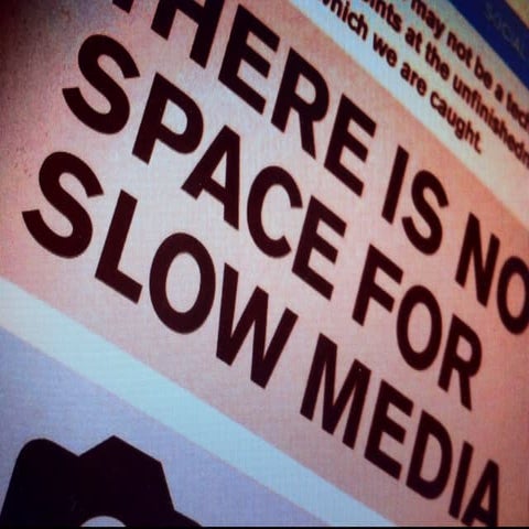 There is No Space for Slow Media | PPT | Design | Fine Art