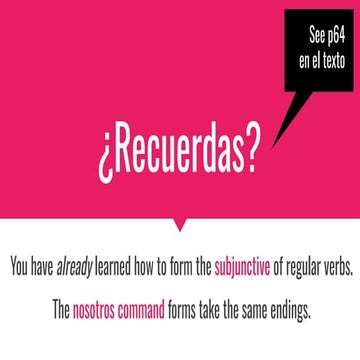 Nosotros Commands Slide Notes with examples | PPT