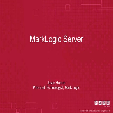 Marklogic Server Nosql At Apachecon Ppt
