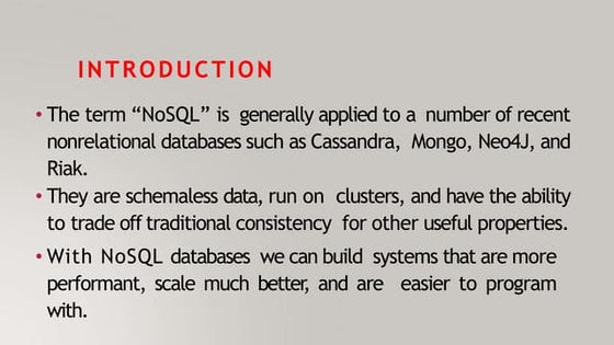Introduction To Nosql Database Technology Ppt