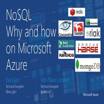 Nosql why and how on Microsoft Azure | PPT