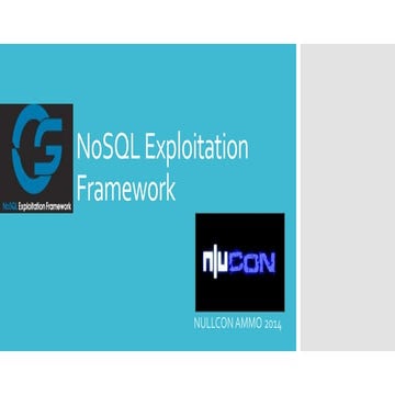 Nosql Exploitation Framework Ppt