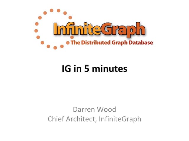 Nosql Now Presentation August 23 2011 Introduction To Infinitegraph The Distributed And