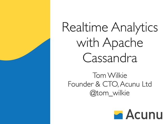 Realtime Analytics With Apache Cassandra Ppt