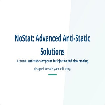 NoStat Anti-Static Additive for Injection & Blow Molding | PPTX