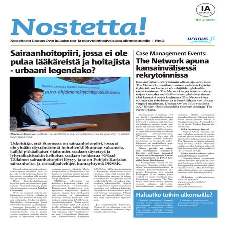 Uranus Oy:n rekrytointijulkaisu - Nostetta nro 2 | PDF