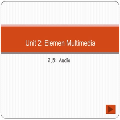 Unit 2.5: Audio | PPT