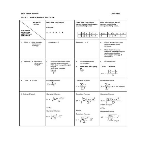 Nota.statistik | PDF
